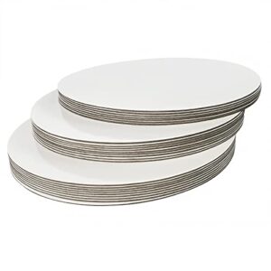 CHERRY 25-Pack 10 inch Sturdy Round Cake Boards, White Cardboard Cake Circles plate Scalloped Base,Pack of 25