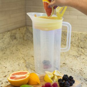 Primula Today Shake and Infuse Pitcher – Spacious and Innovative Infusion Chamber – 100% BPA, PVC, Phthalate, and – 3 Quarts – Yellow