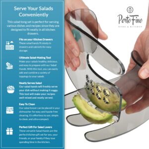 PortoFino Salad Hands - Salad Tongs for Serving - Salad Serving Utensils - Salad Tosser Salad Servers - Salad Claws Salad Picker - Salad Spoons for Serving - Salad Mixing Tongs Salad Mixers - Ensalada