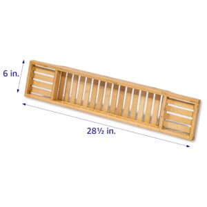 Bamboo Large 28.7" Long Slatted Bathtub Tray - By Trademark Innovations