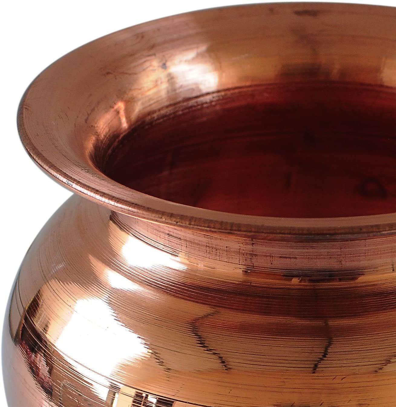 SWARA ONLINE Handmade Copper Lota for Puja PHandmade Copper Lota Kalash Copper Kalash