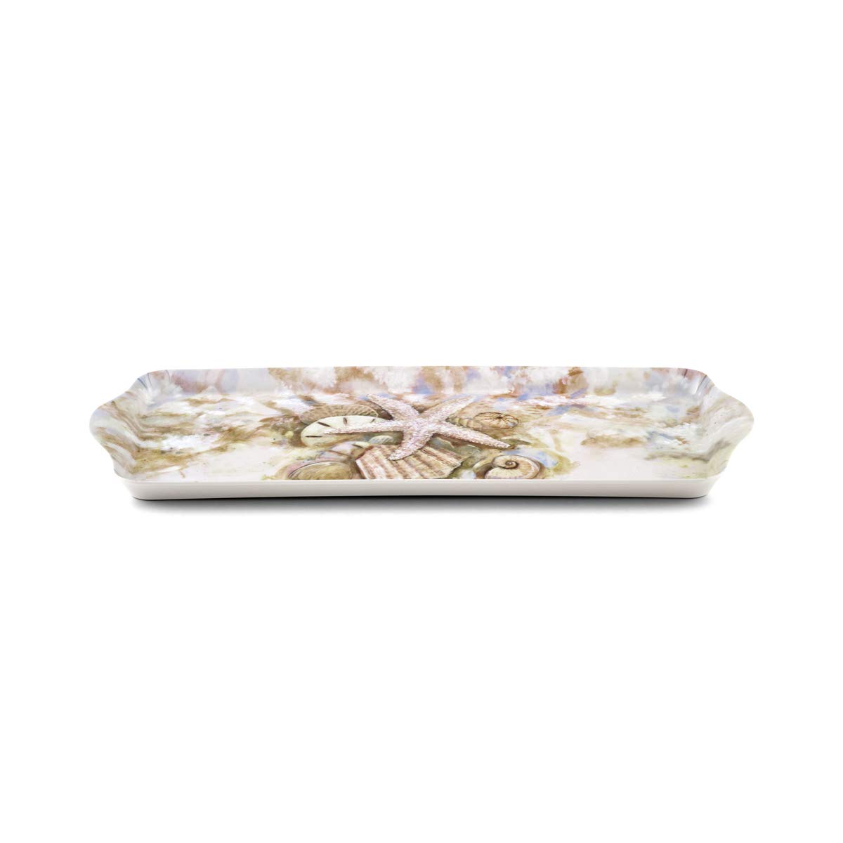 Pimpernel Beach Prize Collection Sandwich Tray | Serving Platter | Crudité and Appetizer Tray for Indoor and Outdoor use | Made of Melamine | Measures 15.1" x 6.5" | Dishwasher Safe