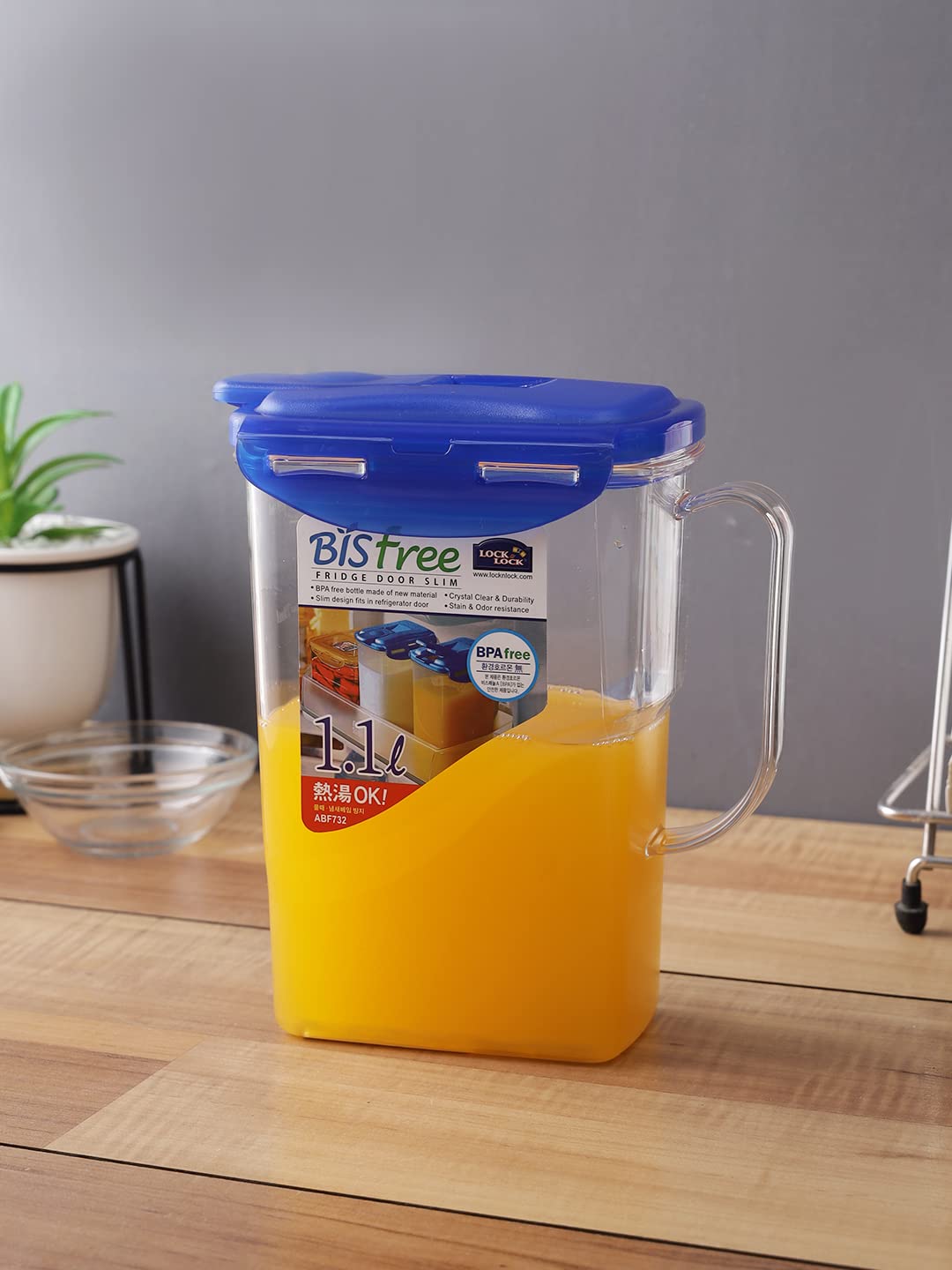 LOCK & LOCK Bisfree Mini Pitcher, 1.1 L, Clear