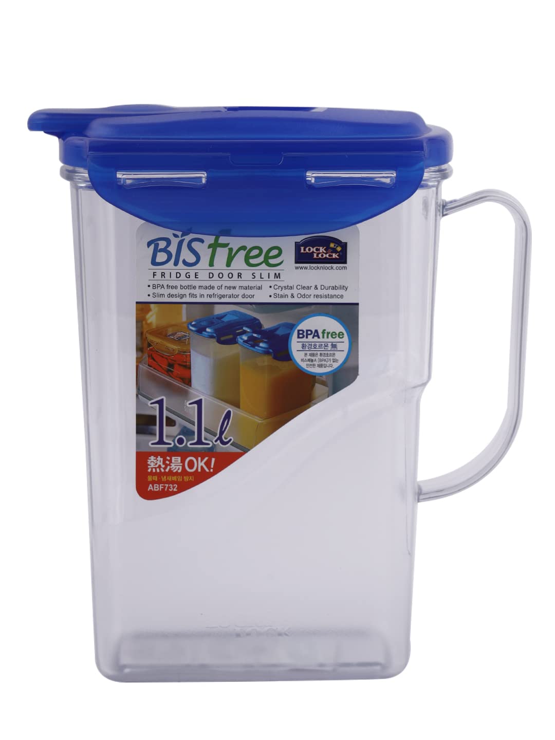 LOCK & LOCK Bisfree Mini Pitcher, 1.1 L, Clear