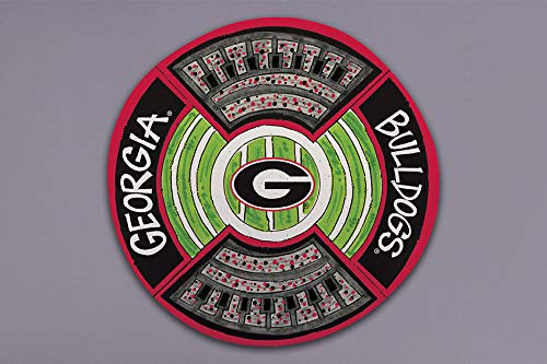 Magnolia Lane UGA Bulldogs Round Melamine Stadium Platter 13.5