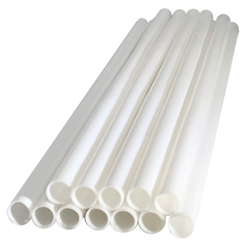 12” Cake SOS White Plastic Cake Dowel Rods for Tiered Cake Construction and Stacking Supporting Cake Round Dowels Straws, 12 ct.