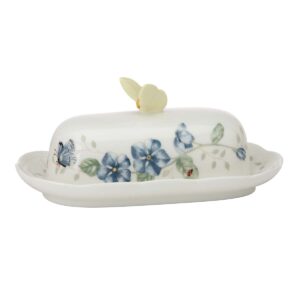 lenox butterfly meadow oblong covered butter dish