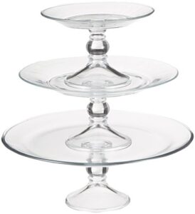 selene 3 tier glass platter