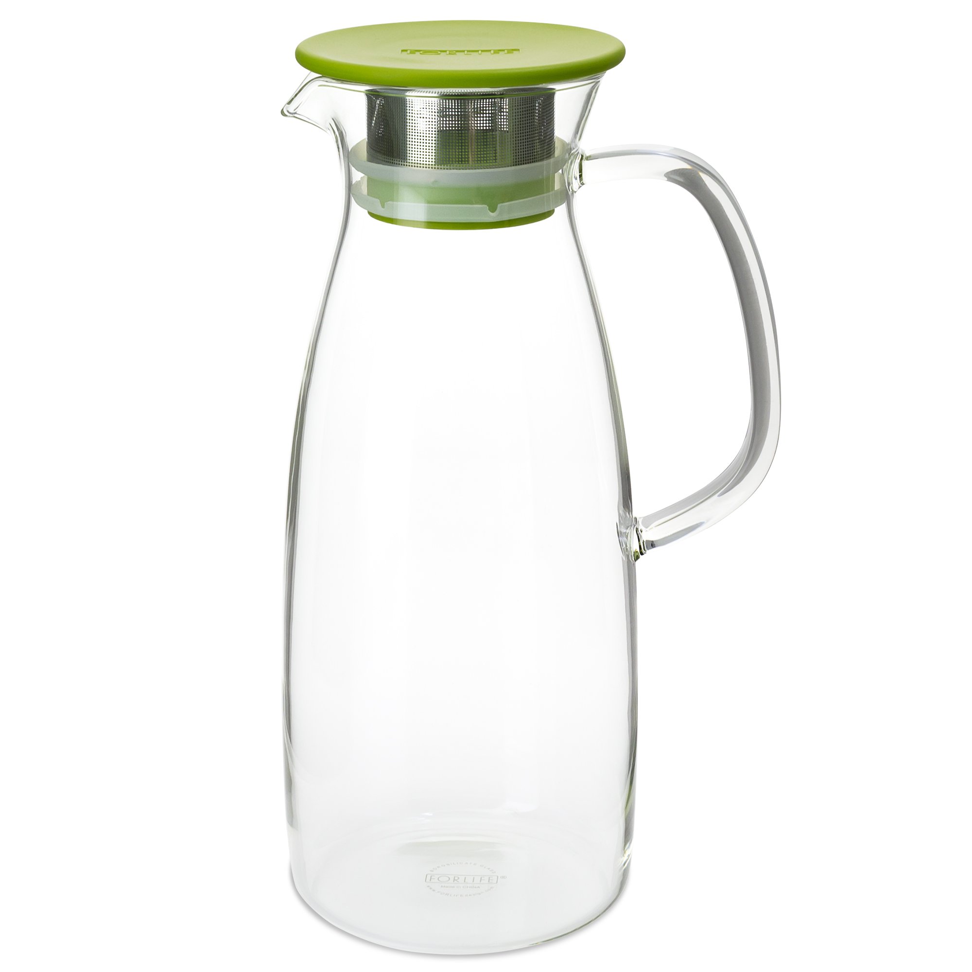 FORLIFE Mist Glass Ice Tea Jug , 50-Ounce, Lime