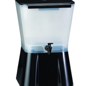 TableCraft H953 3-Gallon Beverage Dispenser Black And Clear