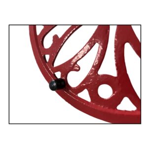 Trivet 7.8 Inch, Cast Iron Trivet with Rubber Pegs/Feet Non-Slip, Rustic Trivets for Hot Pots and Pans, Decorative Kitchen Trivet Mats Hot Pads Pot Coasters(2 Pack) (Red) (RED)