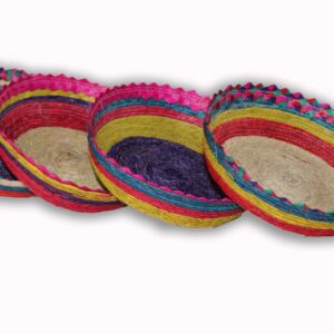 Mexican Palm Tortilleros. Handmade by The Indigenous People OF Mexico. Mexican Tortilla and Pancake Warmer. Great candy, and Chips Holder. (Colosal, 3 Pack)