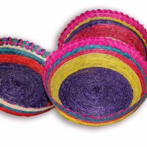 Mexican Palm Tortilleros. Handmade by The Indigenous People OF Mexico. Mexican Tortilla and Pancake Warmer. Great candy, and Chips Holder. (Colosal, 3 Pack)