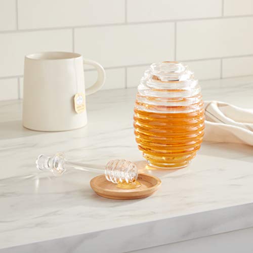 Fox Run Jar and Dipper Honey, 3.5 x 3.5 x 5.75 inches, Clear