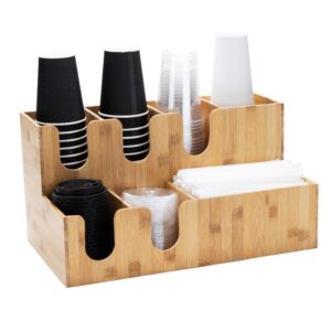 Mind Reader Condiment Station, 7 Compartments, Brown