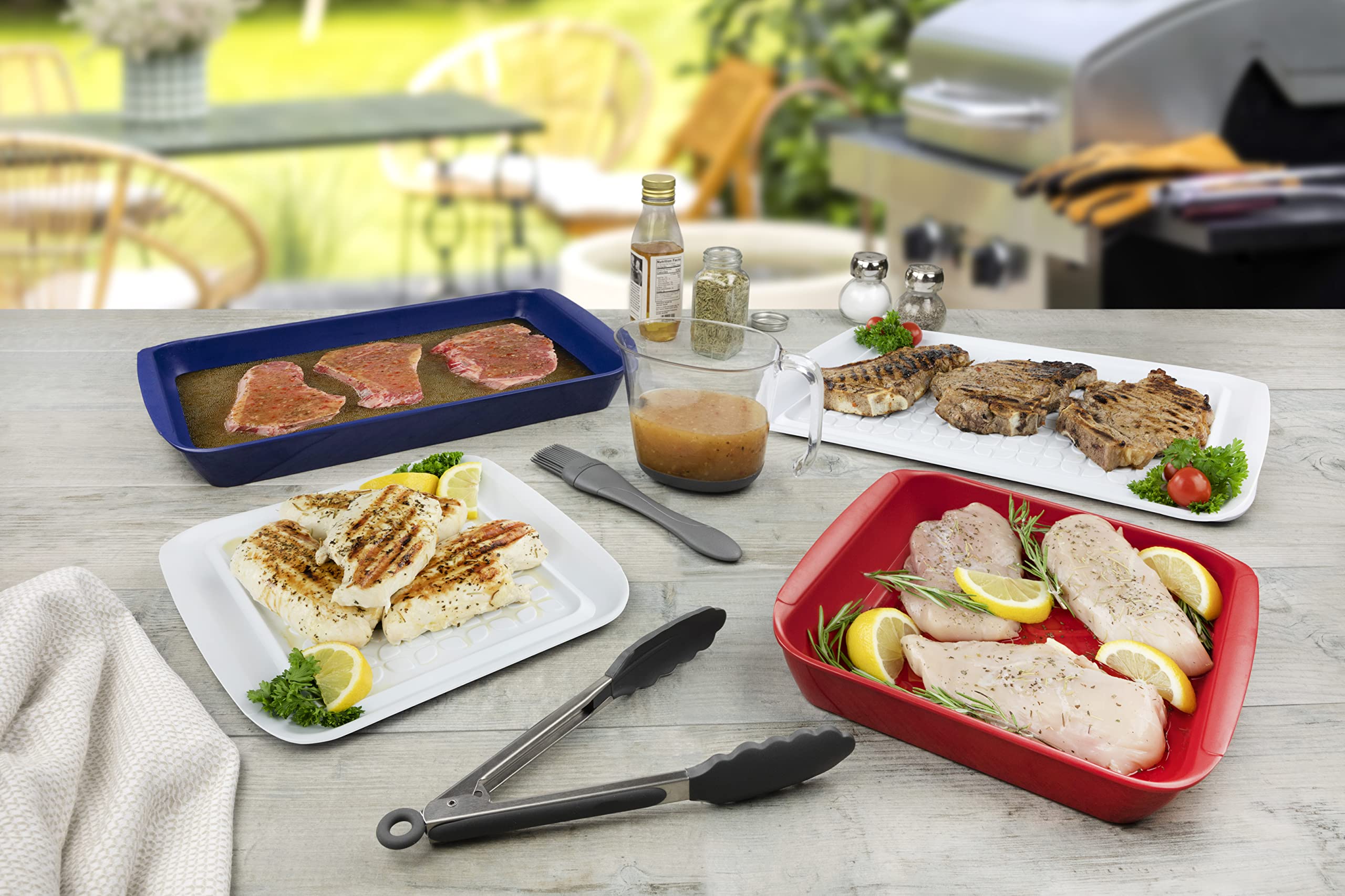 Prep & Serve Marinade Tray Set Large