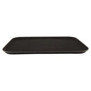 G.E.T. NS-1520-BK BPA-Free Non-Slip Plastic Rectangular Serving Tray, 15" x 20", Black