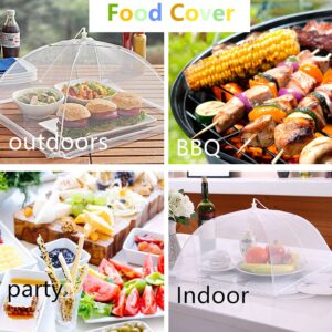 Inn Diary Large 17" Pop Up Mesh Food Cover Tent for Outside Picnics Camping BBQ,Umbrella Screen Tents Reusable and Collapsible,Keeping Flies Off Dishes Fruits Vegetables