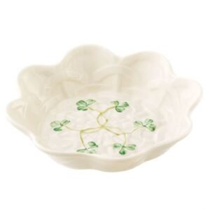 belleek shamrock sweet dish