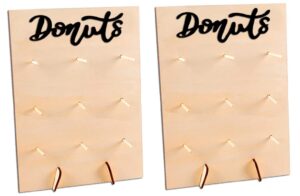 2 pcs donut wooden display stand donut display board shop wedding party decoration