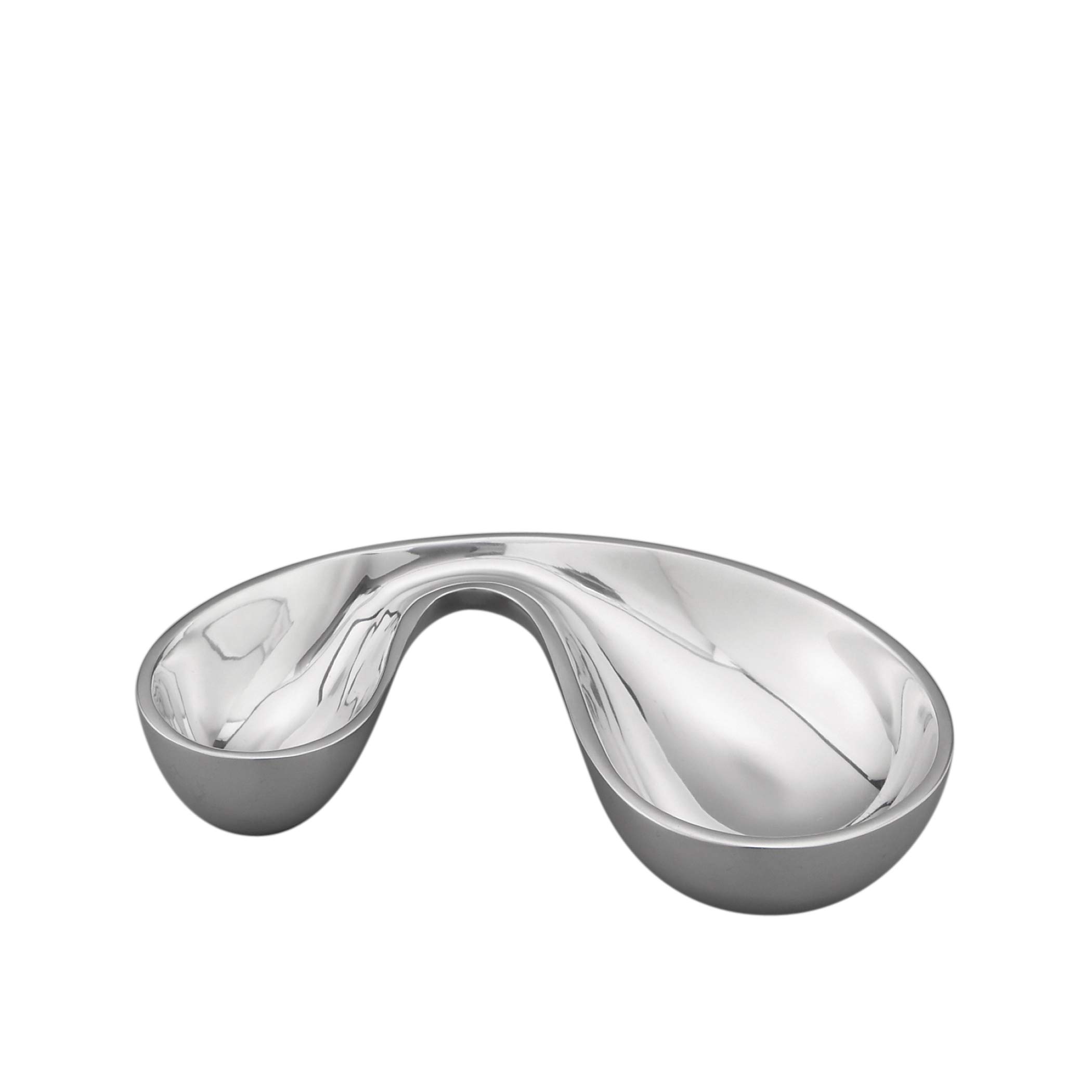 nambe Morphik Olive Bowl | Bowl Can Be Heated or Chilled | Serve Dips, Salsa, Appetizers, Olives, Guacamole, and More | Made of Metal Alloy | 8.75” x 4.5” | Designed by Karim Rashid