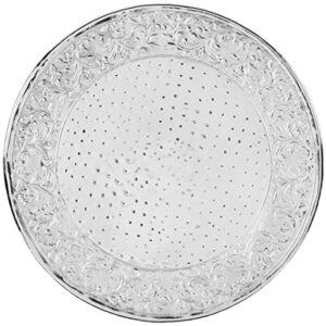 Elegance Round Ornate Wedding Cake Stand, 18-Inch, Silver