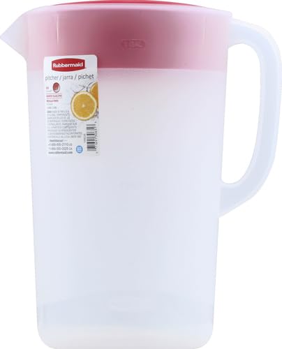 Rubbermaid Clear Pitcher, 1 Gallon (Pack of 3)