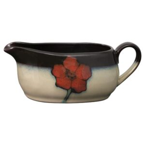 pfaltzgraff painted poppies gravy boat