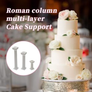 12Pcs 3 Size Wedding Cake Decoration Support Tool Sets Fondant Cakes Tier Separator Support Stand Oman Column Cake Tiered Stands