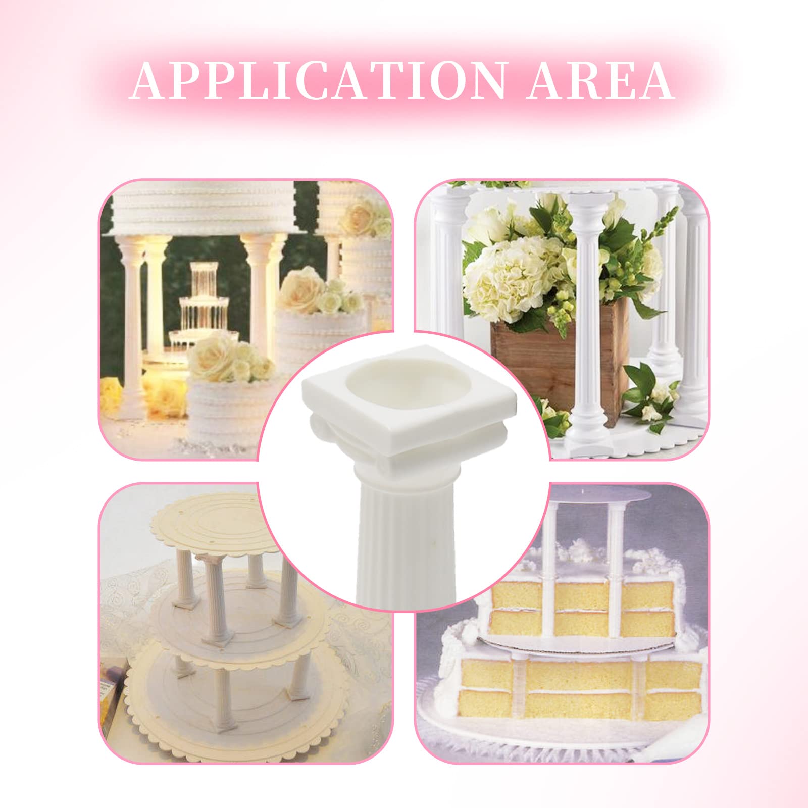 12Pcs 3 Size Wedding Cake Decoration Support Tool Sets Fondant Cakes Tier Separator Support Stand Oman Column Cake Tiered Stands