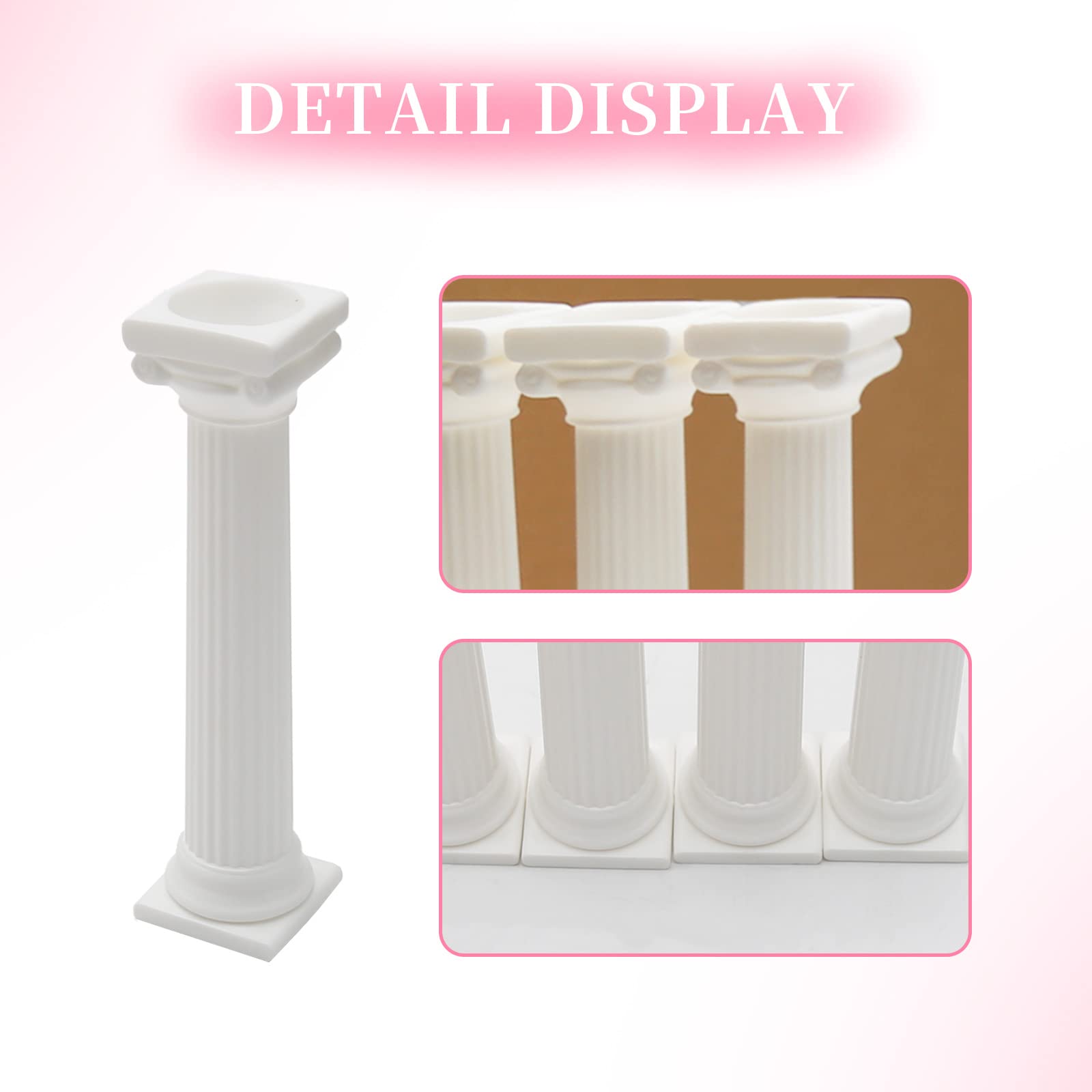 12Pcs 3 Size Wedding Cake Decoration Support Tool Sets Fondant Cakes Tier Separator Support Stand Oman Column Cake Tiered Stands