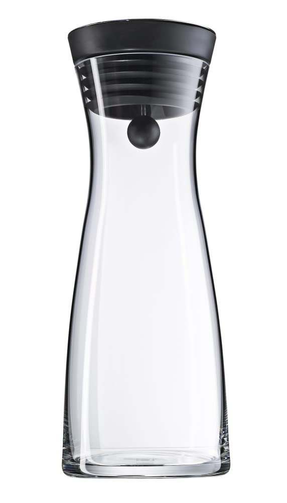 WMF Basic Water Decanter 1L Height 29 cm Close-Up Stopper Glass Cromargan® Stainless Steel,Silver