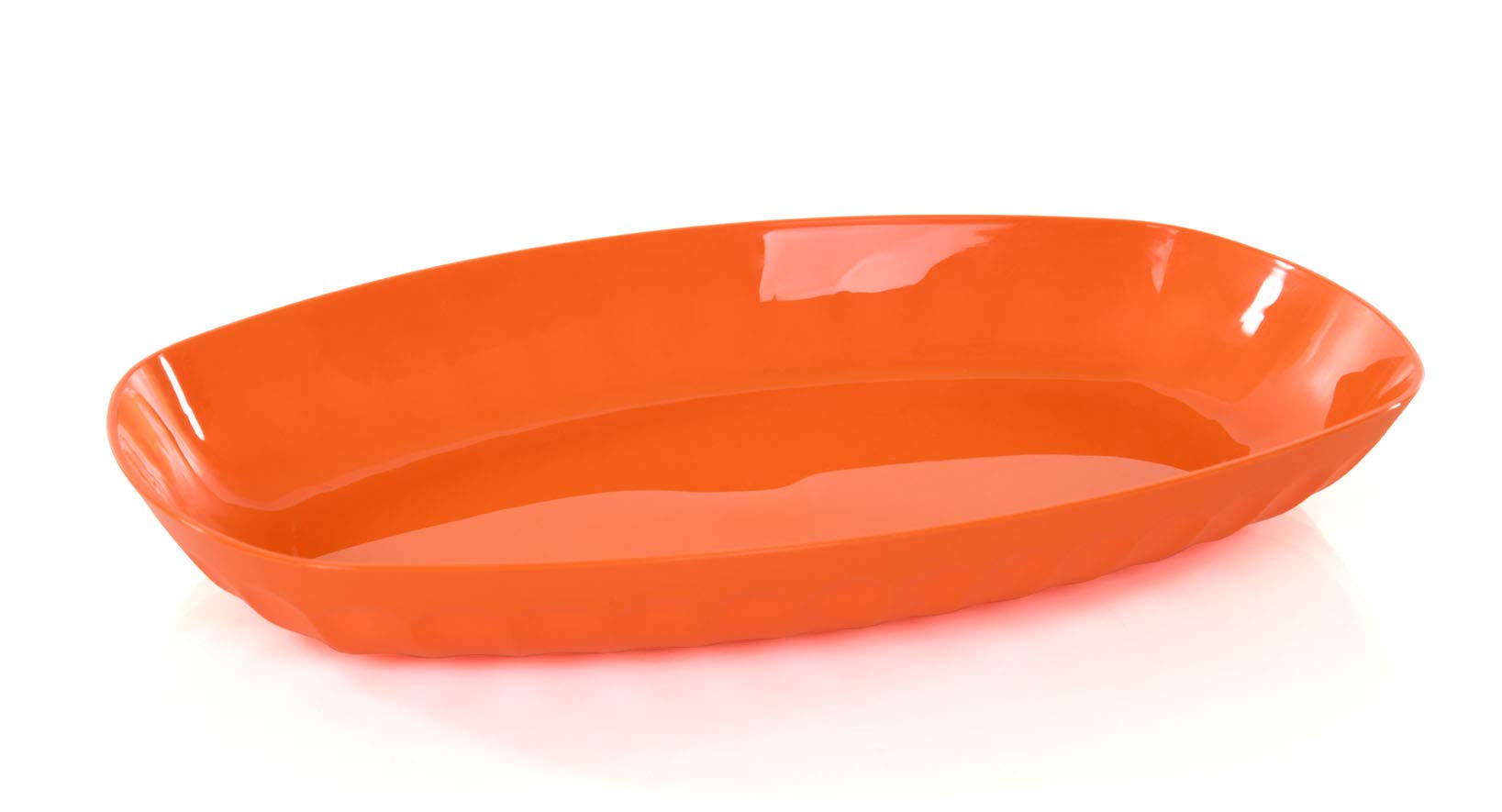 Mintra Home Unbreakable Bowls and Trays (Bold Collection) (Utility Tray 2pk, Dark Orange)