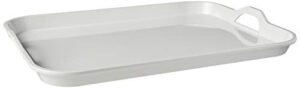 hutzler melamine serving tray with handles, 20" x 15", white