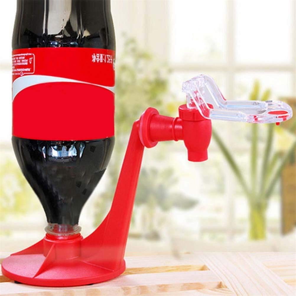 YQkoop 2 Liter Beverage Dispenser, Drink Dispenser for Carbonated Drinks, Coke Soda Drink Dispenser Bottle Upside Down Drinking Fountains for Party Home Bar, Plastic Hand Pressure Type Drink Tool