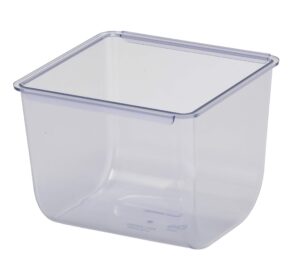 san jamar dome 2 quart garnish tray 2 quart garnish center insert with snap-on connectors for kitchen, bar, and restaurants, plastic, 2 pint, clear