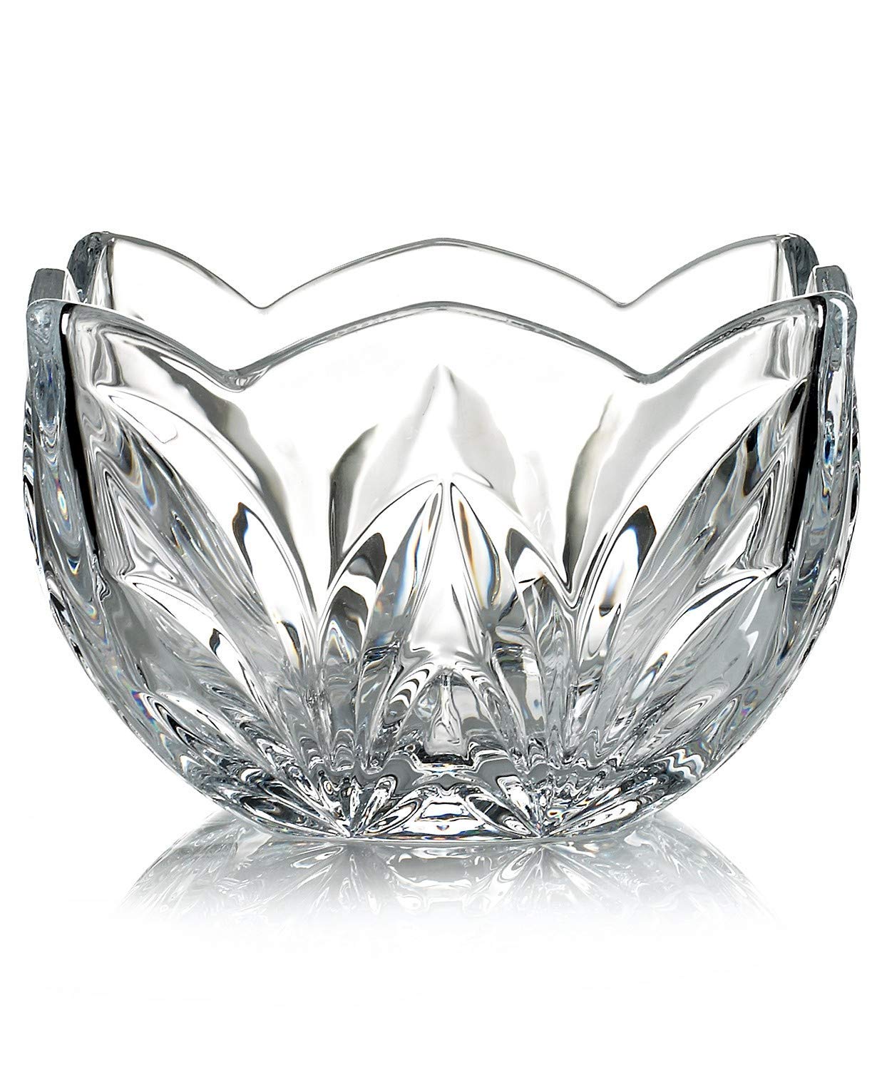 Square Crystal Bowl, Decorative 6 Inch Elegant Dish Great For Serving Dessert, Salad, Snack, And Fruit Ideal For Home, Office, Party, Wedding Décor, Small Candy Dish.