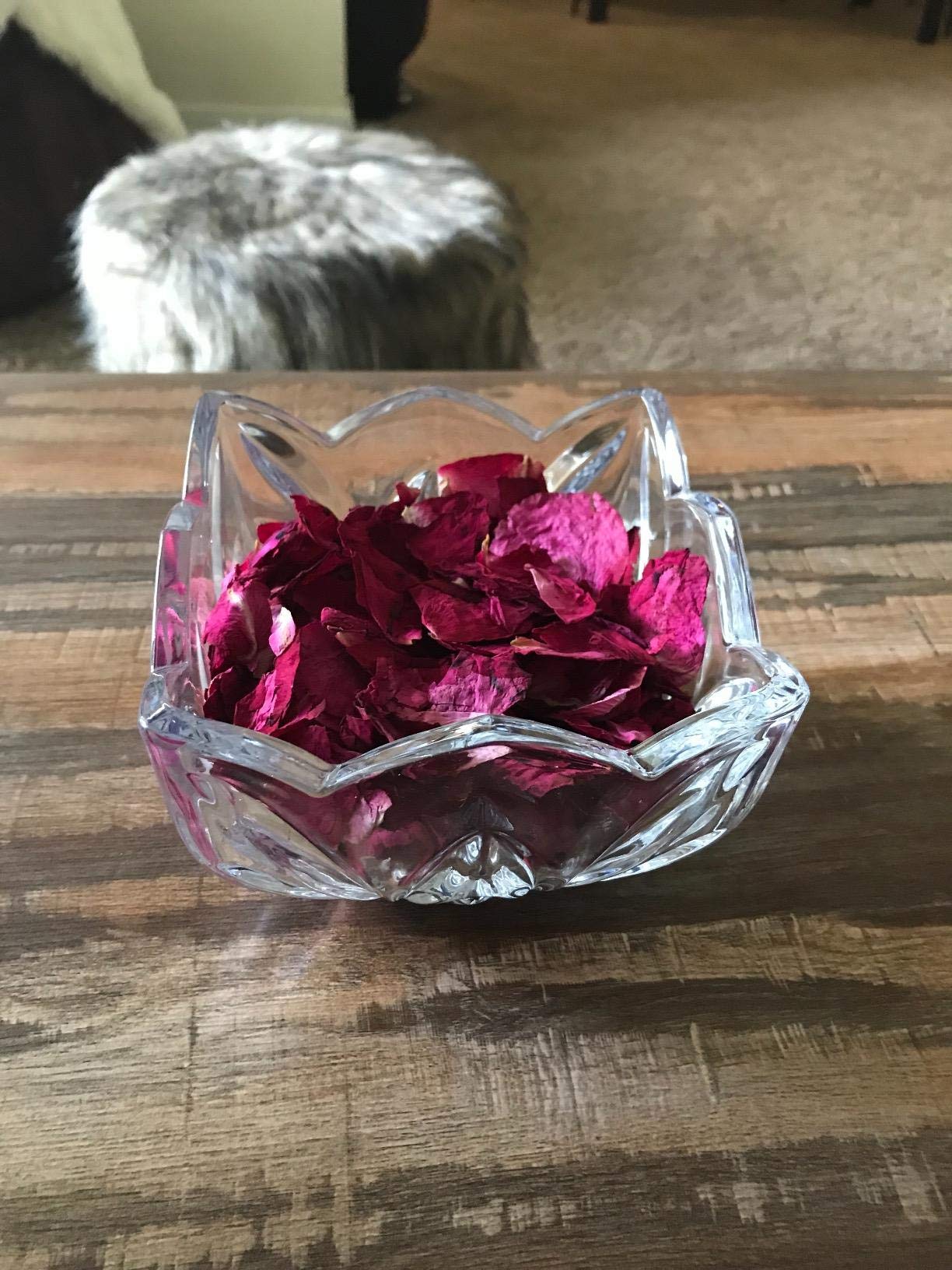 Square Crystal Bowl, Decorative 6 Inch Elegant Dish Great For Serving Dessert, Salad, Snack, And Fruit Ideal For Home, Office, Party, Wedding Décor, Small Candy Dish.