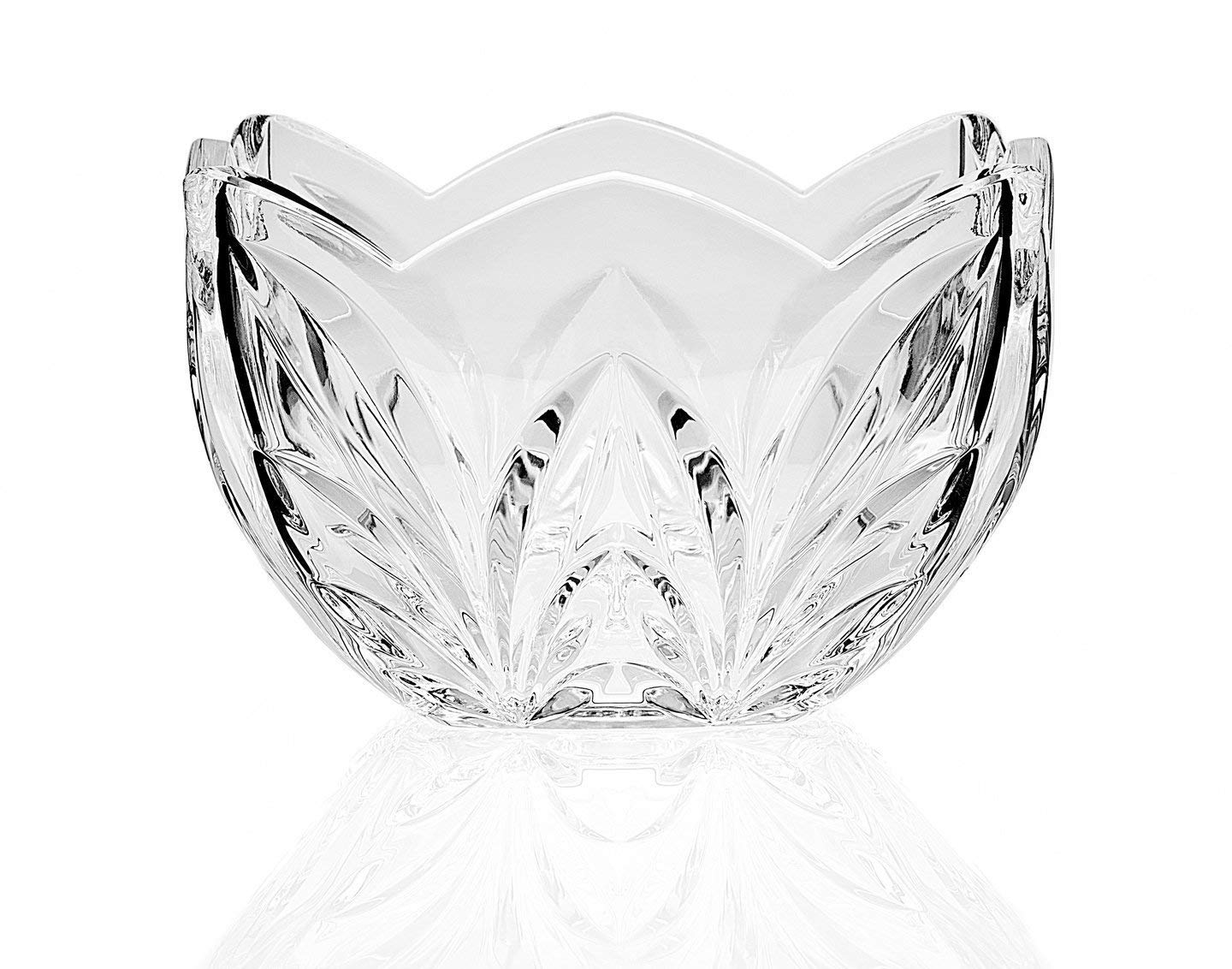 Square Crystal Bowl, Decorative 6 Inch Elegant Dish Great For Serving Dessert, Salad, Snack, And Fruit Ideal For Home, Office, Party, Wedding Décor, Small Candy Dish.