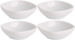 home essentials 15238 fiddle fern square bowls mini taster, set of 4, 1 oz