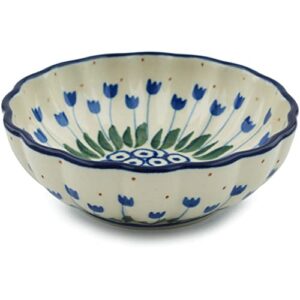 Polish Pottery Bowl 5-inch Water Tulip