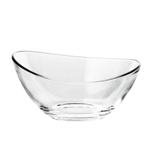 Barski European Glass Round Individual Bowl - Wavy Top (Set of 6), 5.5", Clear