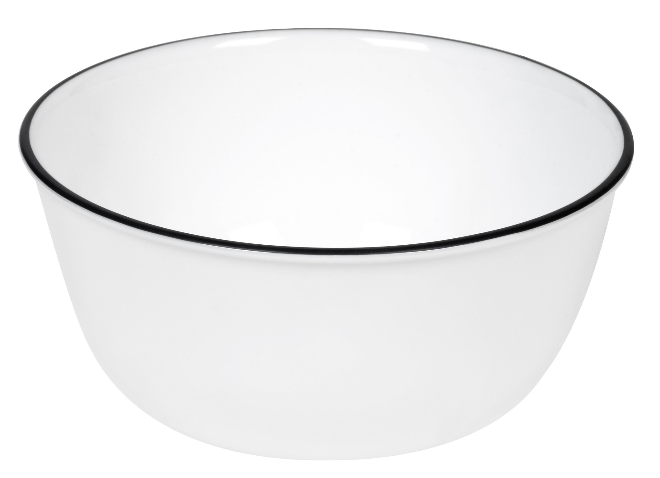 Corelle Livingware 28-Ounce Super Soup/Cereal Bowl, Classic Caf¿ Black Rim Only