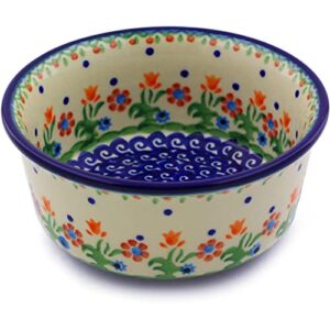 Polish Pottery Bowl 5-inch (Spring Flowers Theme)