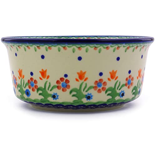 Polish Pottery Bowl 5-inch (Spring Flowers Theme)