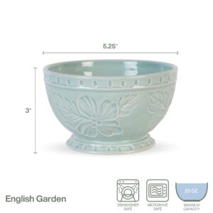 Fitz and Floyd Fitz & Floyd English Garden Soup Cereal Bowl, Blue, Set of 4