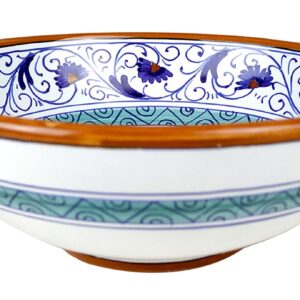 GUTE Deruta Italy Penny Cereal Bowl | Handcrafted & Handpainted Italian Ceramics | Authentic Italian Pottery Handmade in Deruta, Italy