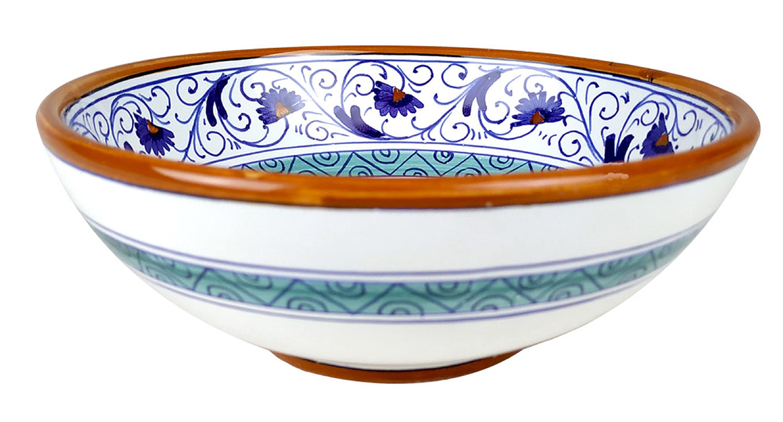 GUTE Deruta Italy Penny Cereal Bowl | Handcrafted & Handpainted Italian Ceramics | Authentic Italian Pottery Handmade in Deruta, Italy