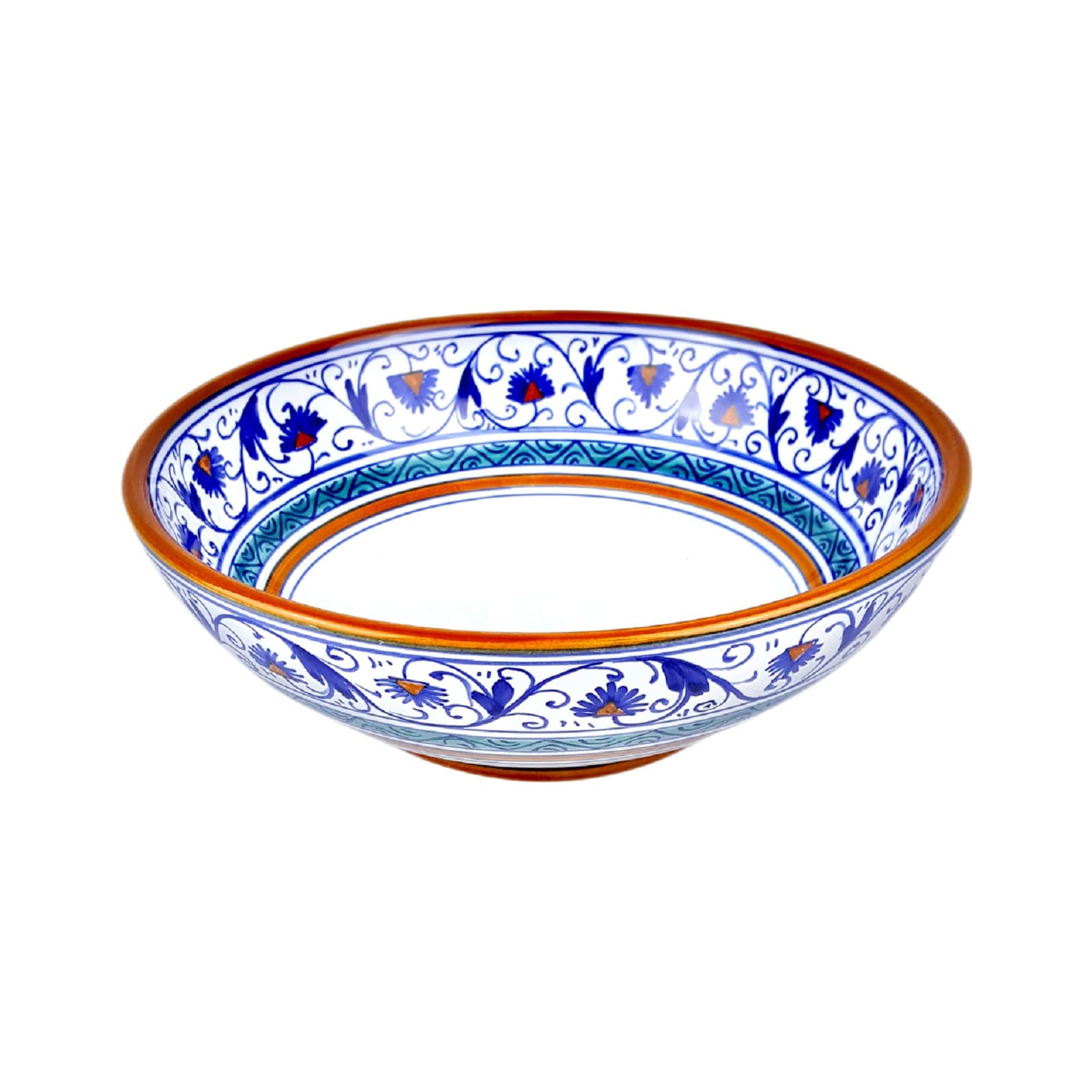 GUTE Deruta Italy Penny Cereal Bowl | Handcrafted & Handpainted Italian Ceramics | Authentic Italian Pottery Handmade in Deruta, Italy