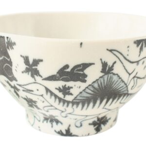 Mino ware Japanese Ceramics Rice Bowl Various Dinosaur Matte Finish made in Japan (Japan Import) GBC002